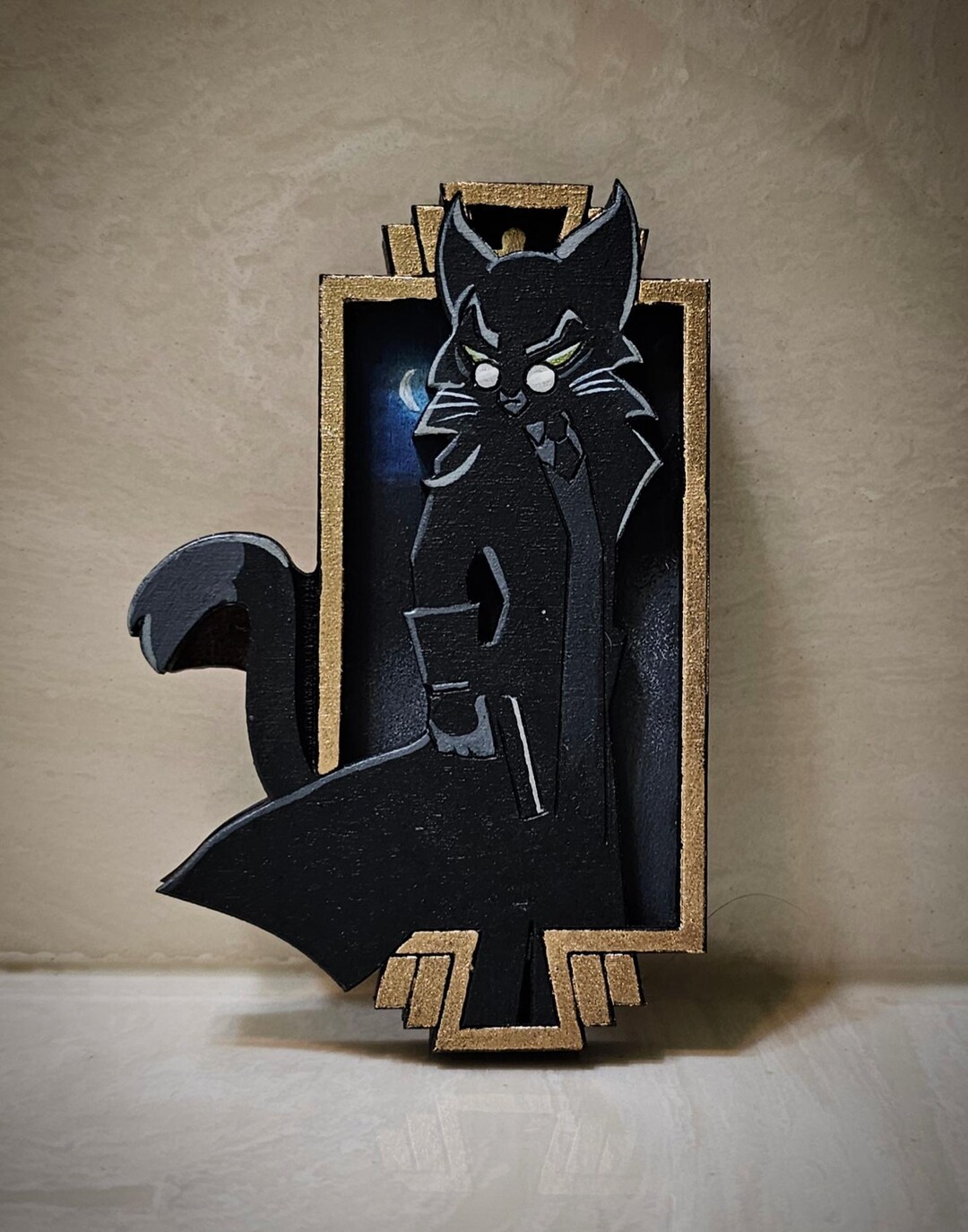 Death Walks by Midnight Mordecai Handpainted Wooden Pin/magnet/charm ...