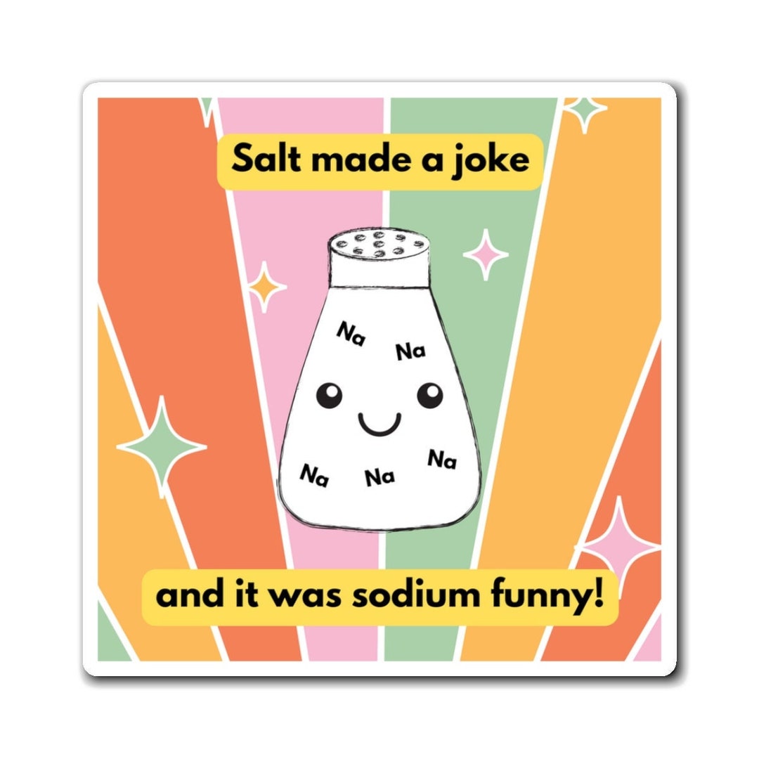 Salt Made a Joke and It Was Sodium Funny!, Funny Science Magnet ...