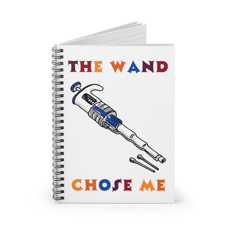 Science Pun Spiral Notebook: Pipette 'the Wand Chose Me' Design - Etsy