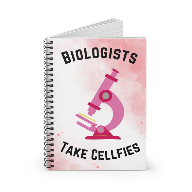 Biologists Take Cellfies, Pink Spiral Notebook, Funny Science Lab ...