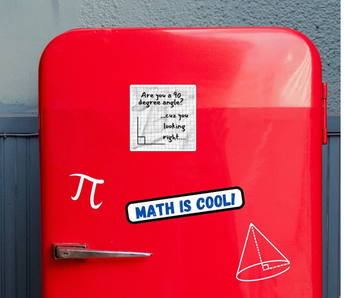Are You a 90 Degree Angle, Cuz You Looking Right, Funny Math Magnet ...