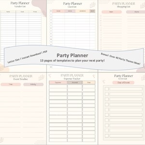 Printable Birthday Planner | Party Planner | Event Organizer | Event ...