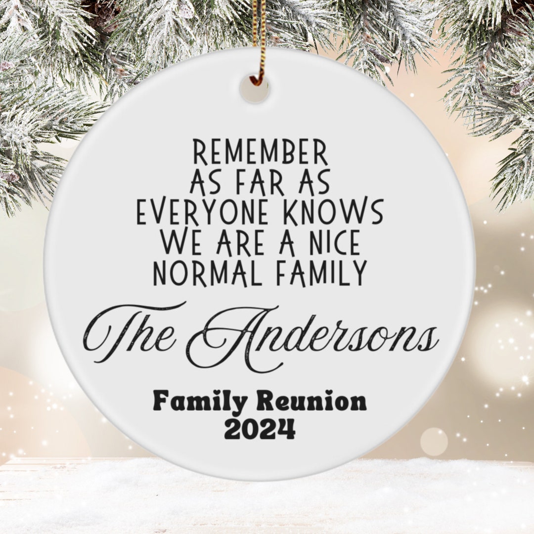 Personalized Family Reunion Ornament, Customizable Funny Family Gifts ...