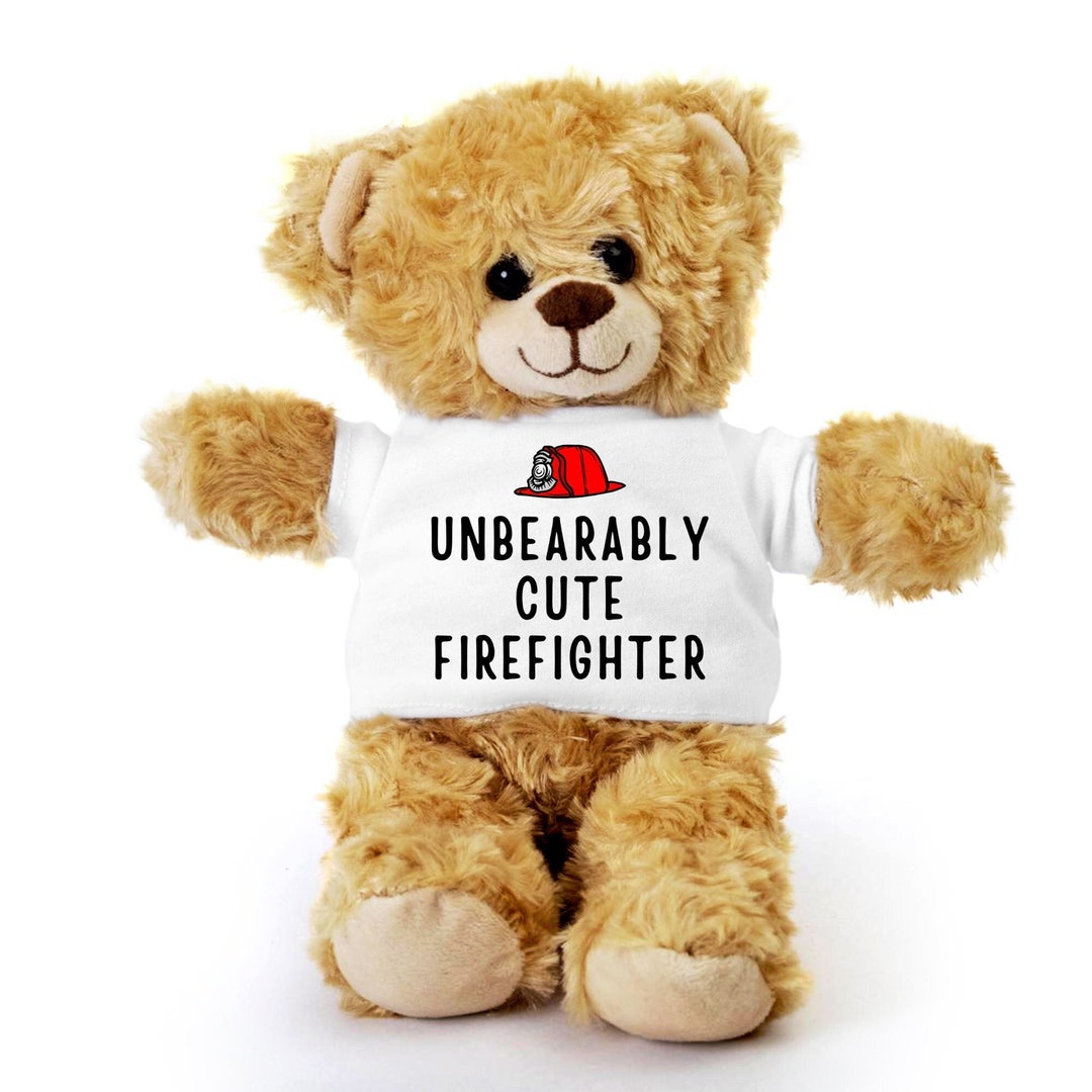Firefighter Gift, Firefighter Teddy Bear, Fire Department Gifts, Plush ...