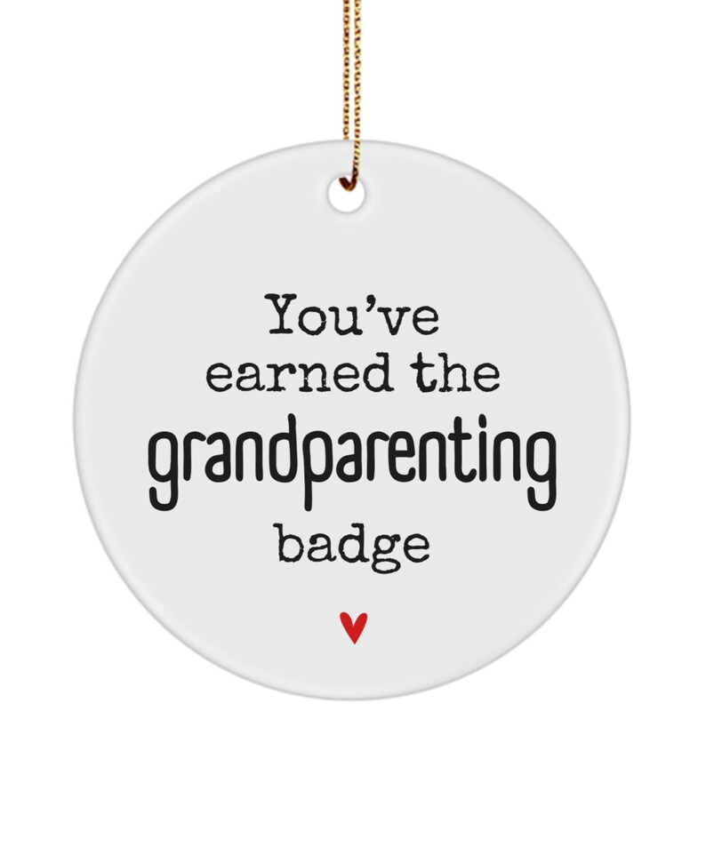 Grandparent Ornament, Grandparenting Badge, Gift for Grandpa and ...