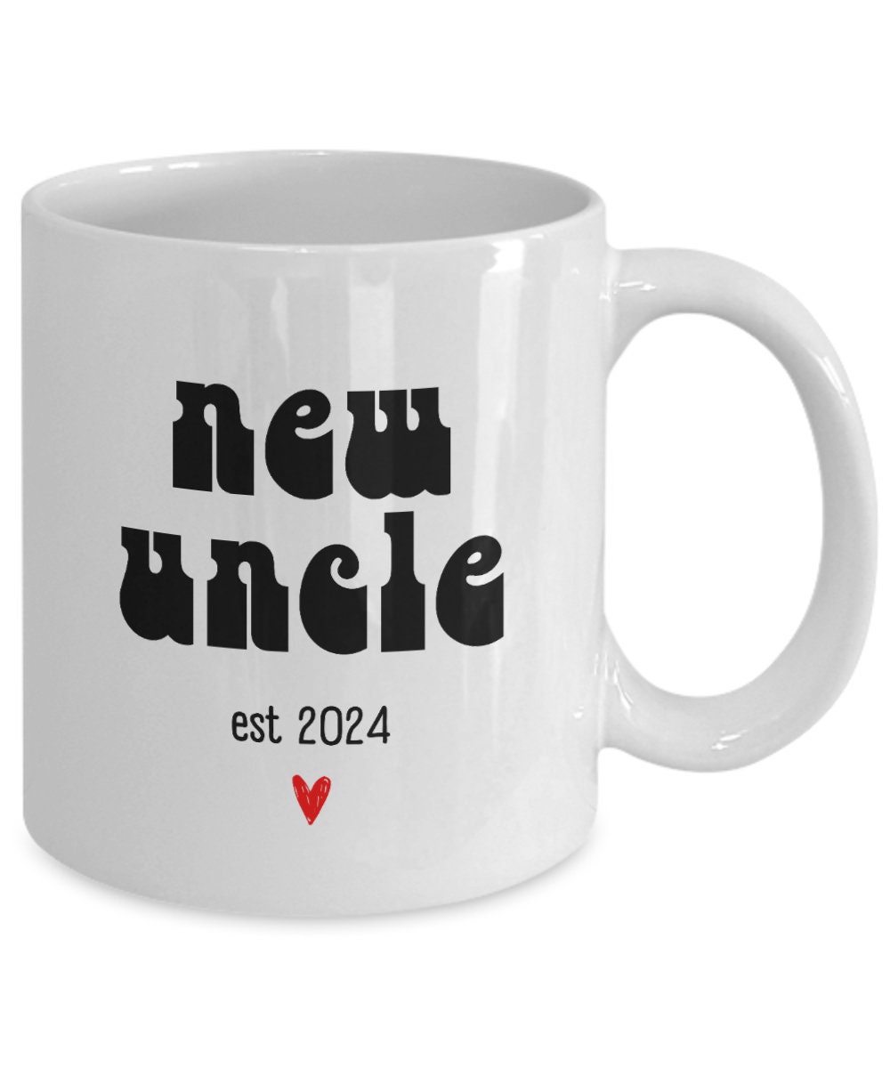 New Uncle 2024 Coffee Mug, First-time Uncle Gifts, Uncle Cup, Uncle Est ...