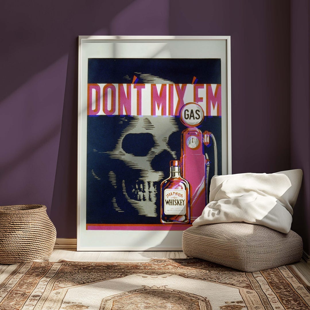 Don't Mix 'em - Vintage Safety Poster | Digital Download | Retro ...