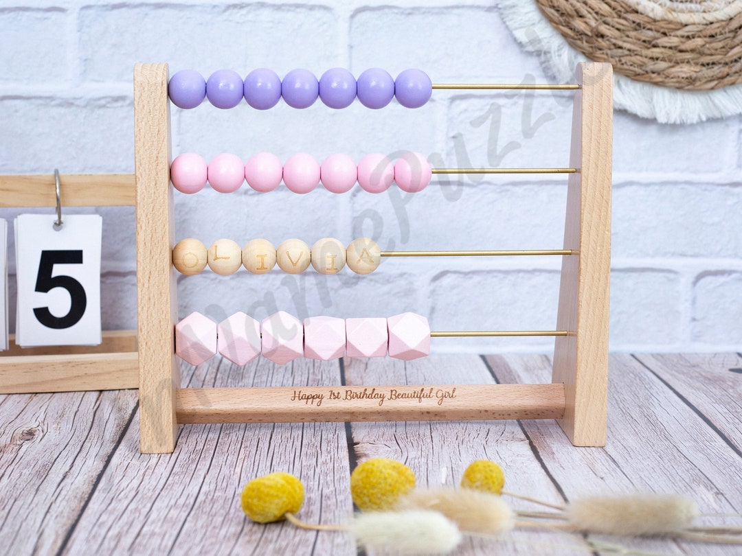 Personalized Kids Name Abacus With Engraving-custom Birthday Gift-gift ...