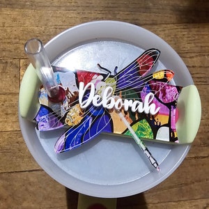 30oz, 40oz or 60oz Stanley Dragonfly Name Tag, Personalized Dragonfly ...