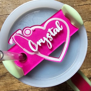 30oz, 40oz or 60oz Stanley Nursing Tag, Personalized Nursing Topper ...