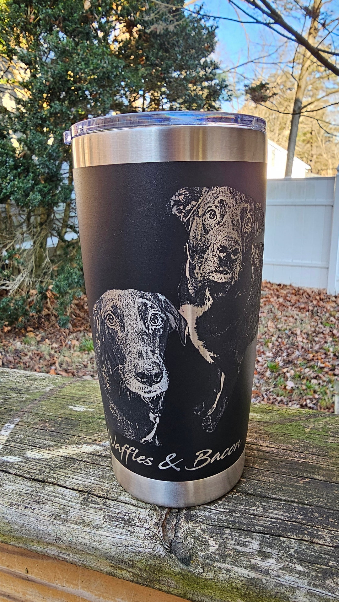 Engraved Pet Portrait Tumbler, Pet Memorial, Engraved Tumbler ...