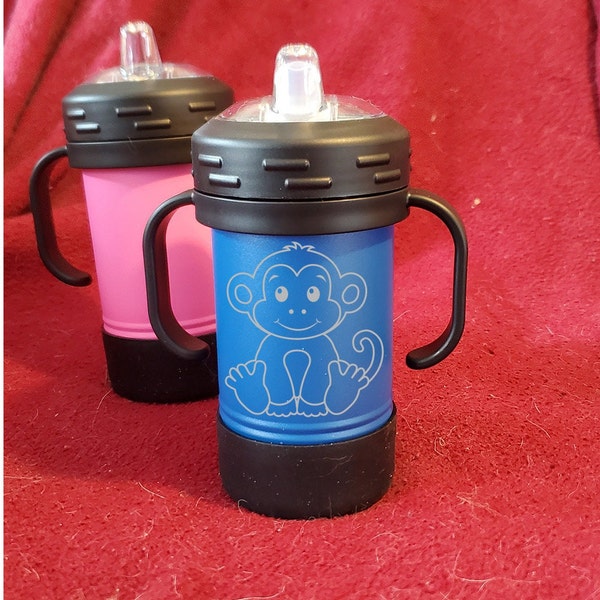 Personalized Sippy Cup Monkey - Etsy