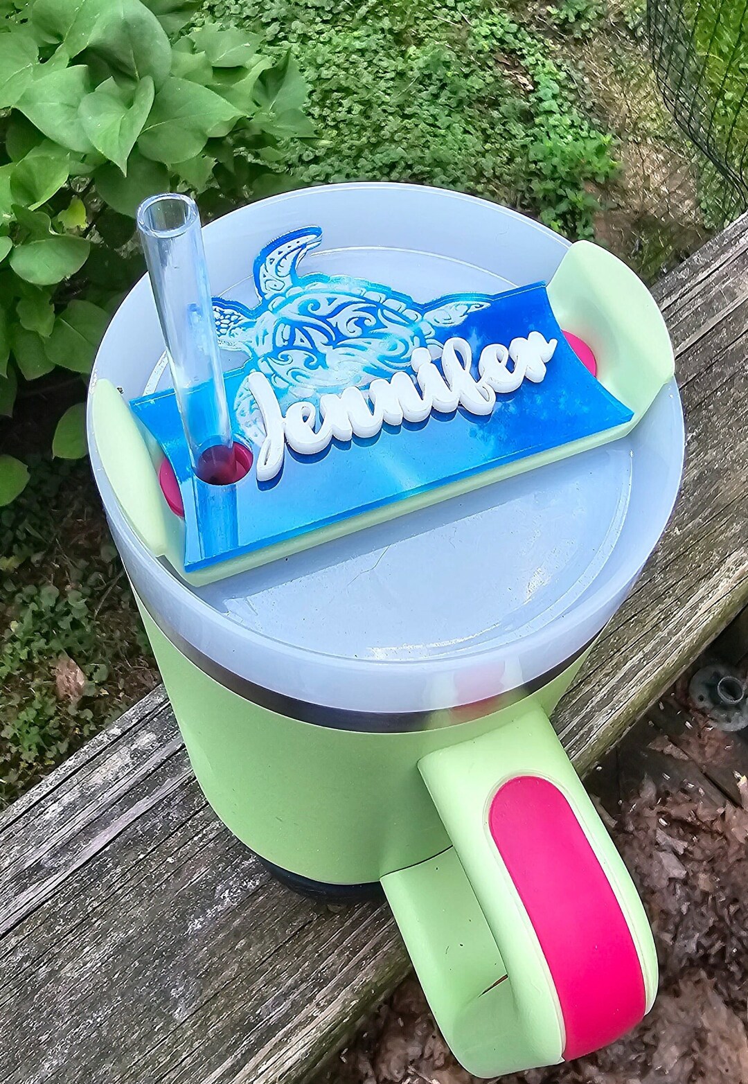 30oz, 40oz or 60oz Stanley Sea Turtle Name Tag, Personalized Turtle ...