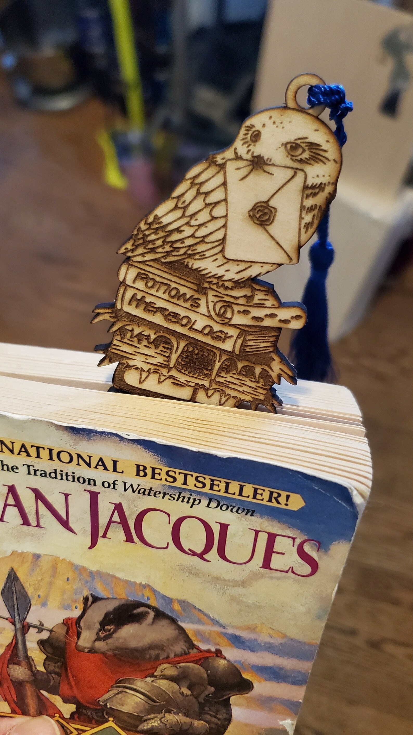 Engraved Owl Bookmark, Laser Engraved, Book Accessory, Wood Bookmark ...