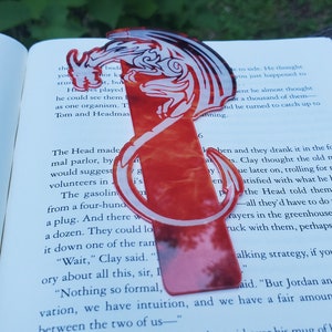 Engraved Acrylic Dragon Bookmark, Acrylic Bookmark, Laser Engraved ...
