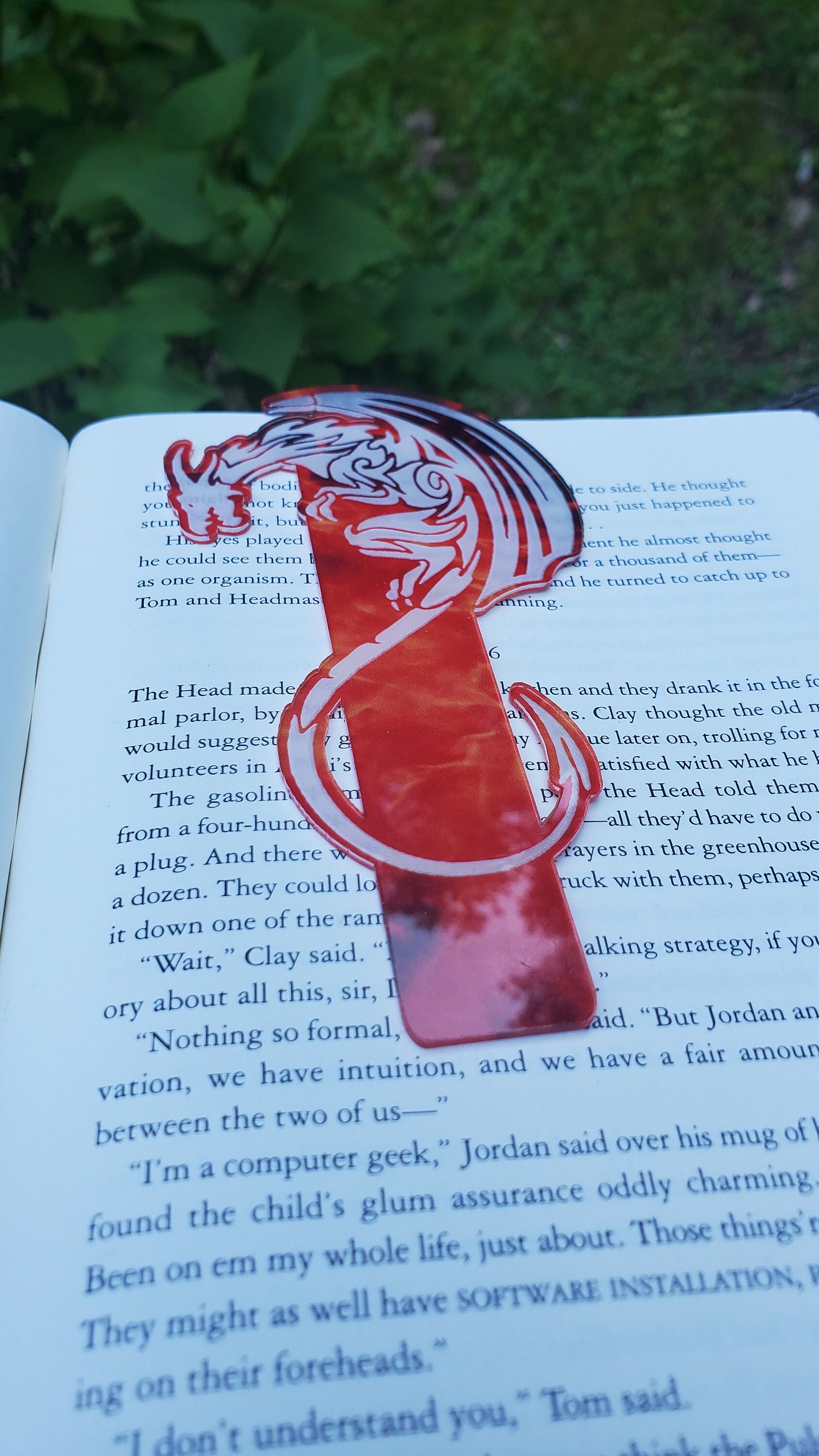 Engraved Acrylic Dragon Bookmark, Acrylic Bookmark, Laser Engraved ...