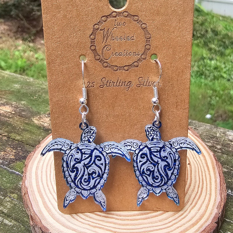 Turtle Earrings - Etsy