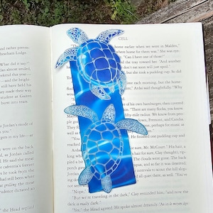 Engraved Acrylic Sea Turtle Bookmark, Engraved Bookmark, Book Accessory ...