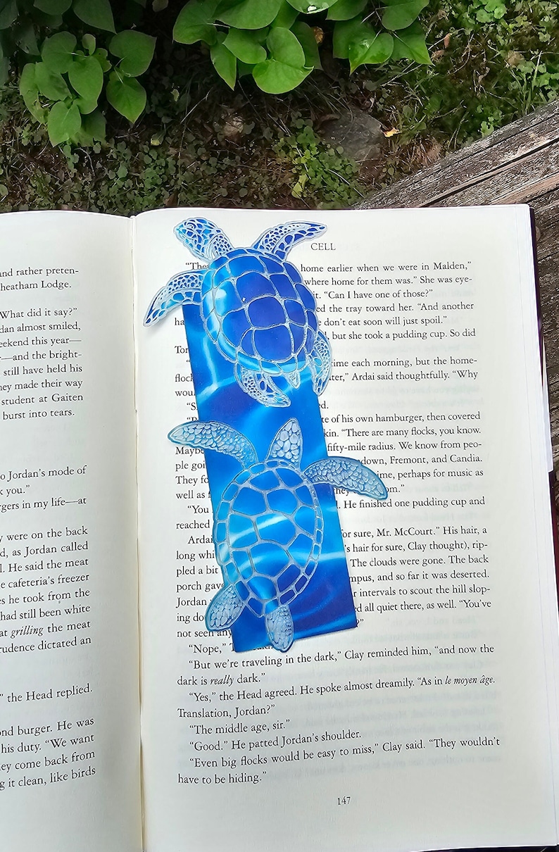 Engraved Acrylic Sea Turtle Bookmark, Engraved Bookmark, Book Accessory ...