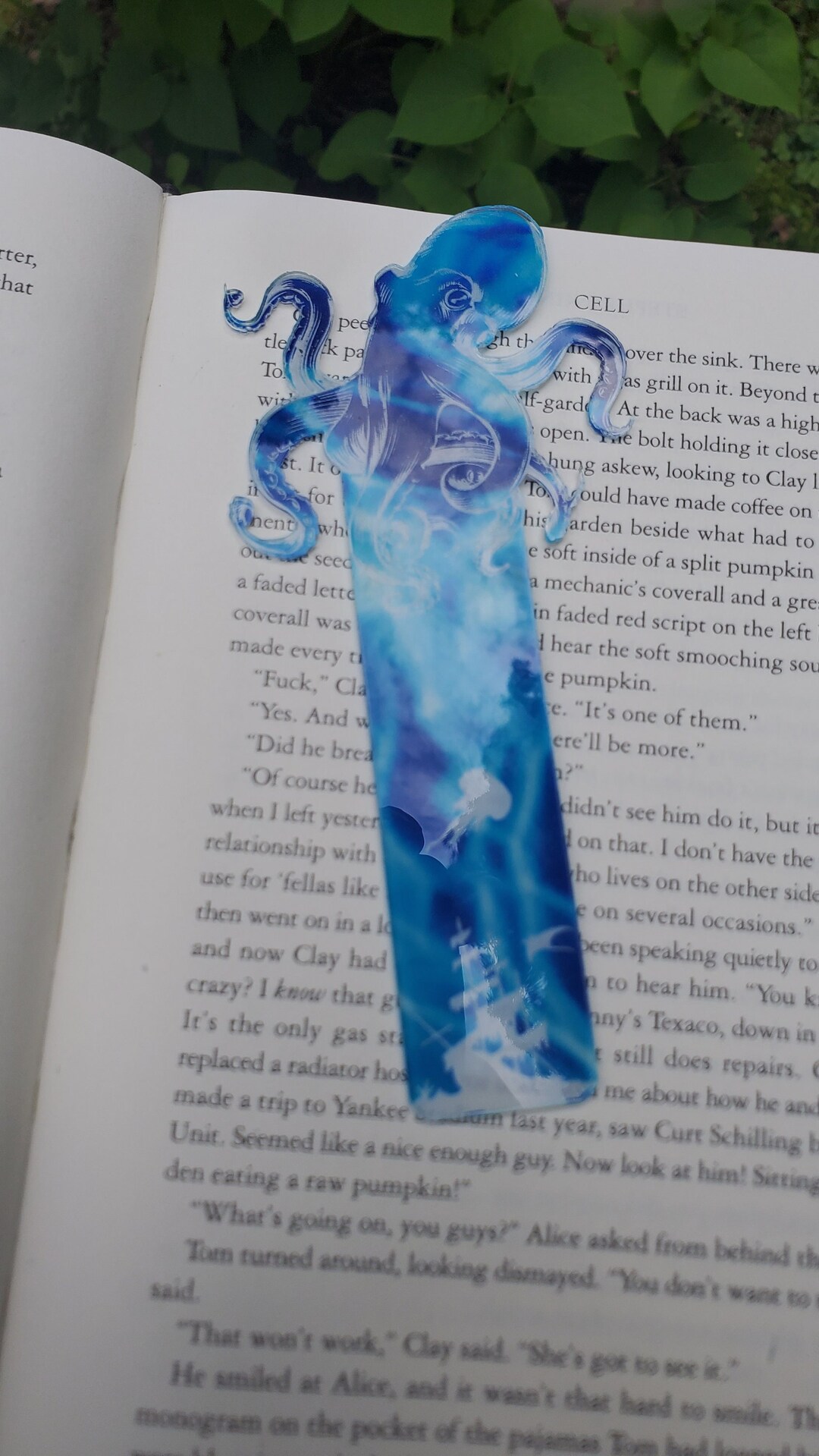 Engraved Acrylic Octopus Bookmark, Engraved Bookmark, Book Accessory ...