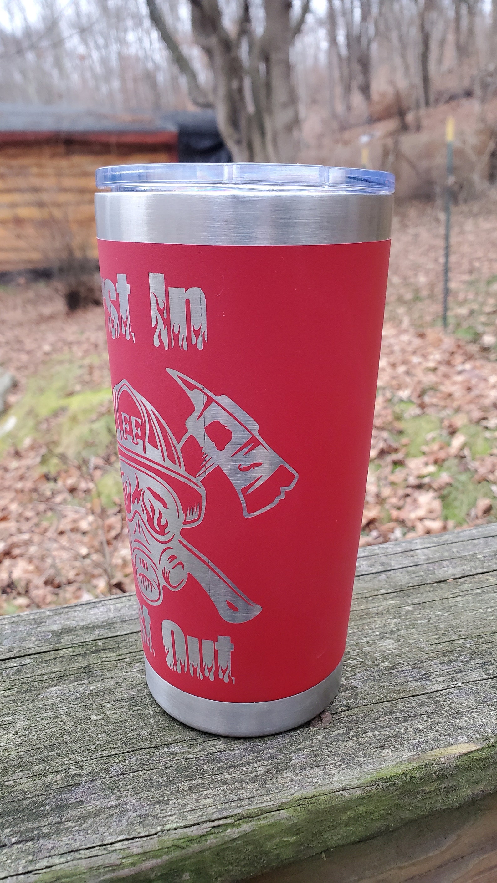 Engraved Firefighter Tumbler, 20oz, 30oz, Laser Engraved, Personalized ...
