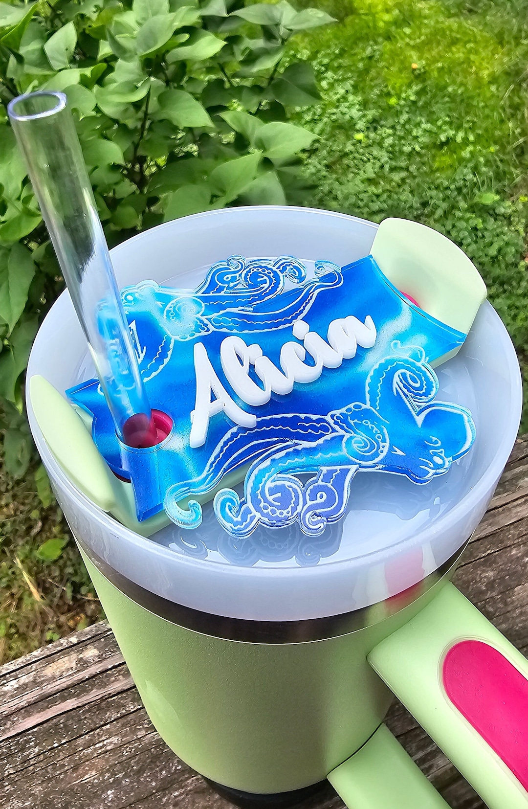 30oz, 40oz or 60oz Stanley Octopus Name Tag, Personalized Octopus ...