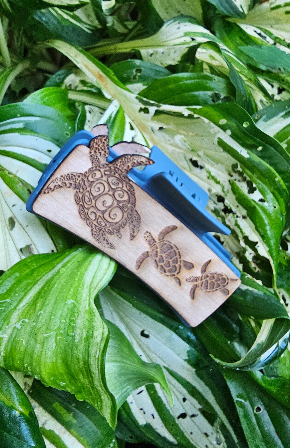 Large Hair Claw Clip, Engraved Sea Turtle, Hair Accessory, Hair Clip ...