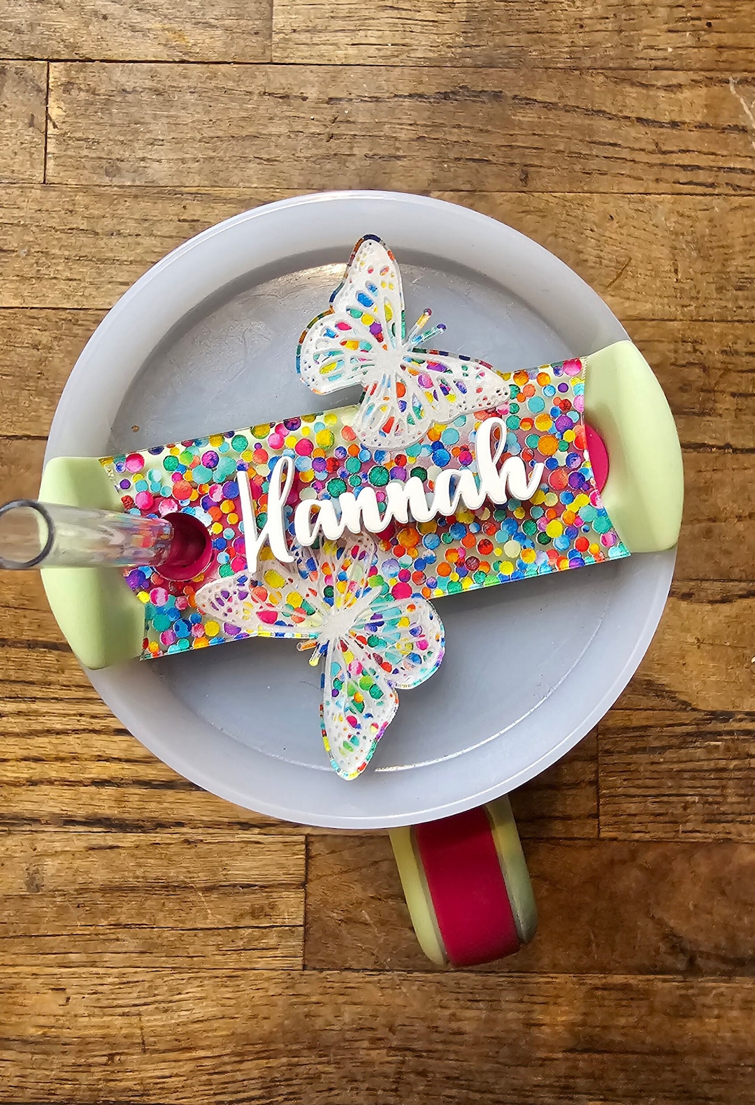 30oz, 40oz or 60oz Stanley Butterfly Name Tag, Personalized Butterfly ...