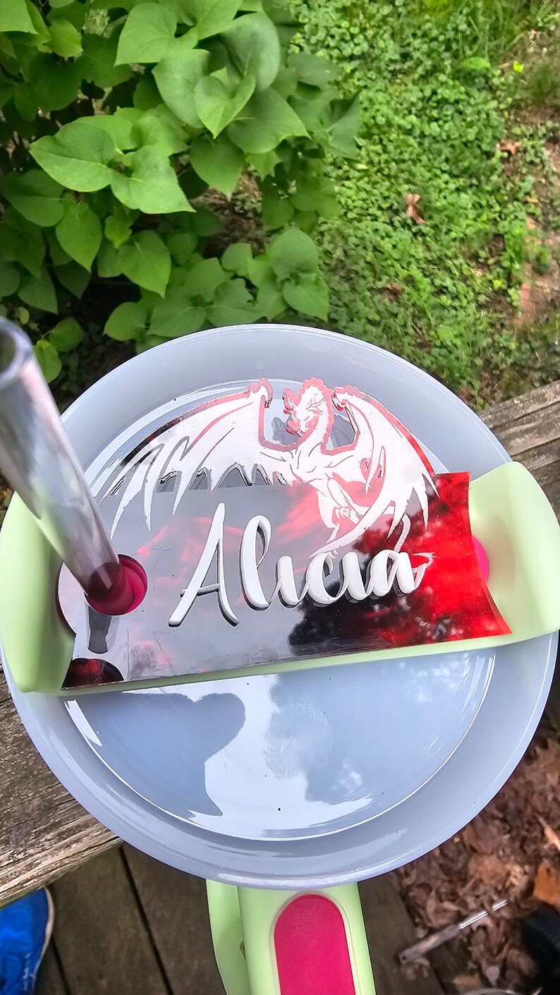 40oz or 60oz Stanley Personalized Name Tag Dragon Topper - Etsy