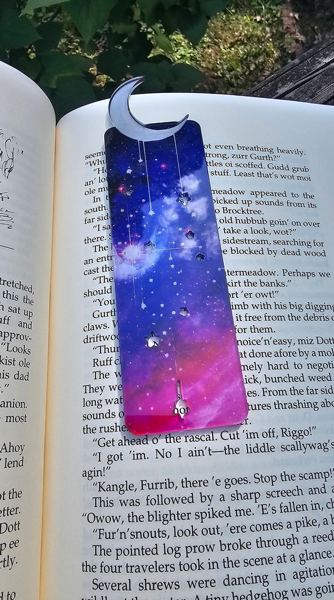 Moon and Stars Acrylic Bookmark, Laser Engraved, Personalized Gift ...