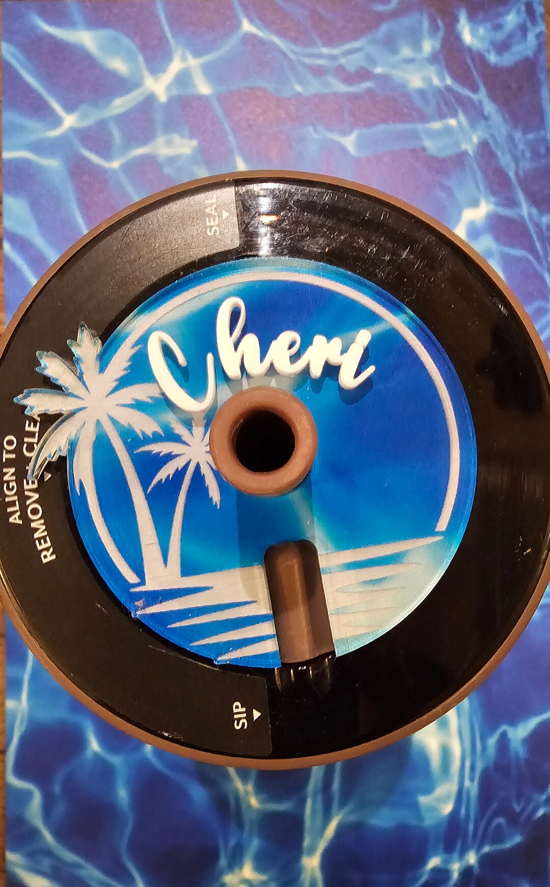 40oz 30oz Brumate Era Cup Palm Tree Topper, Personalized Tumbler Plate ...