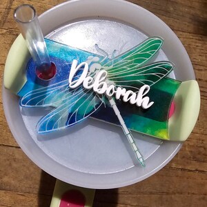 30oz, 40oz or 60oz Stanley Dragonfly Name Tag, Personalized Dragonfly ...