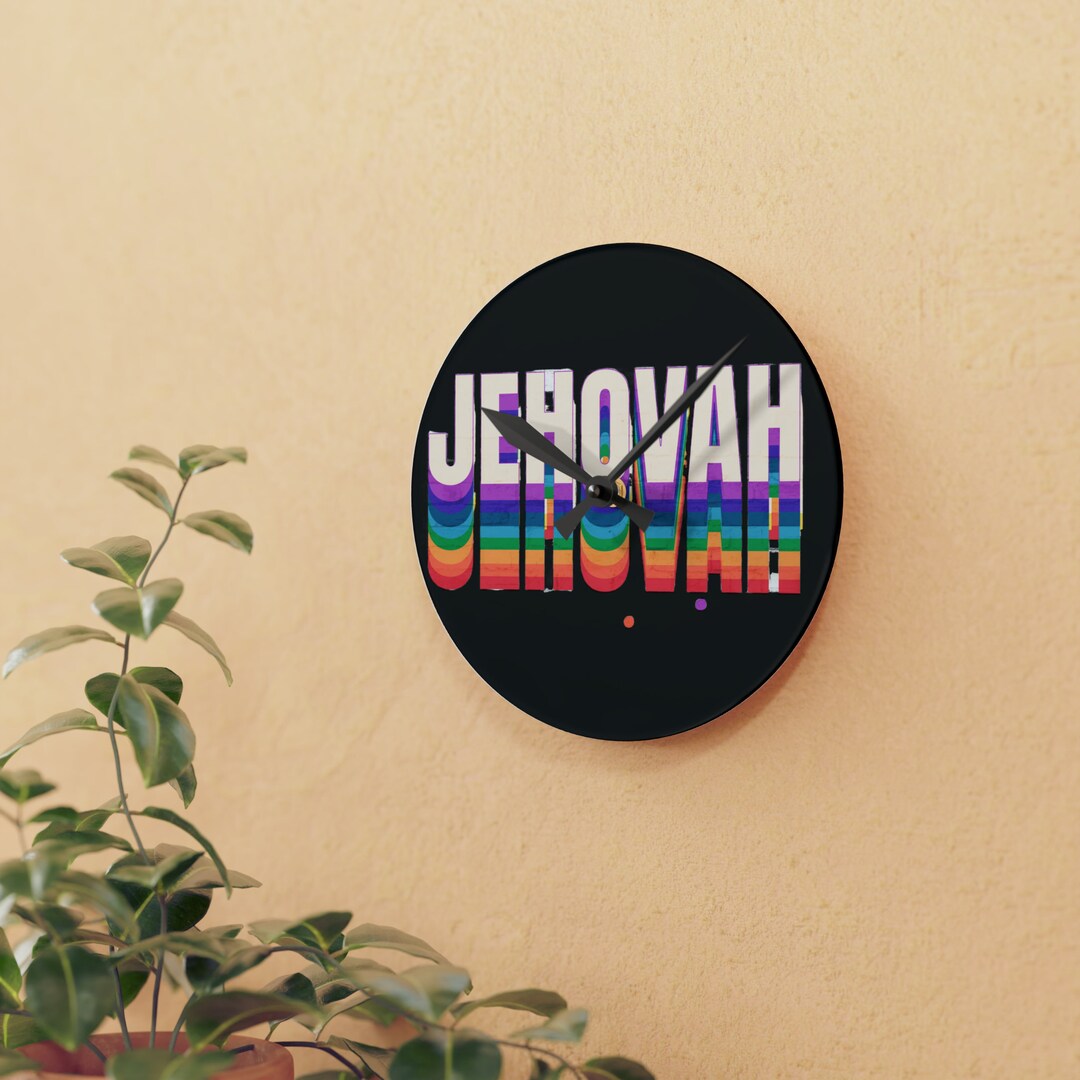 Jehovah Acrylic Wall Clock Home Decor Gift for JW Wed Gift New Home ...