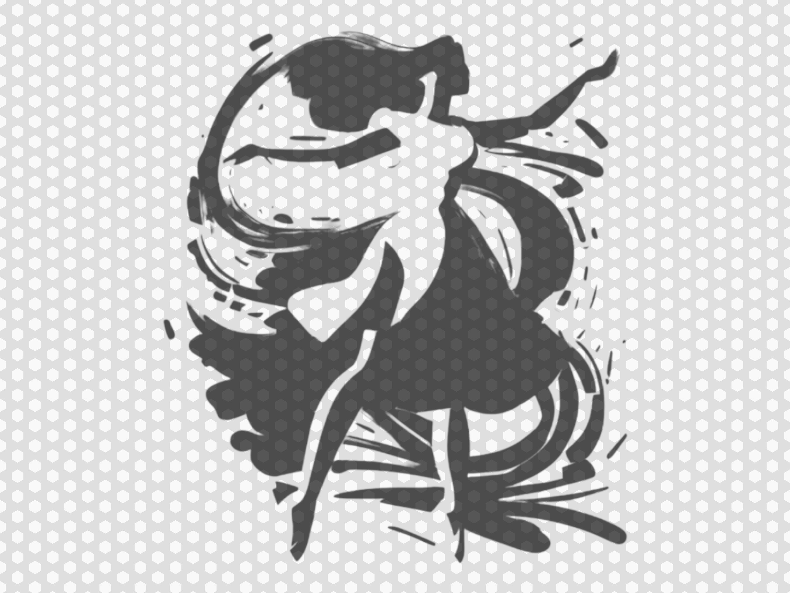 Footprints of Peace: Black and White Digital Artwork of Women Dancing ...