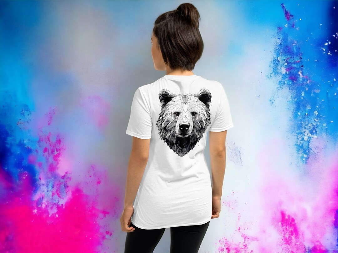 Nature's Guardian: Bear T-shirt Print on Back - Etsy