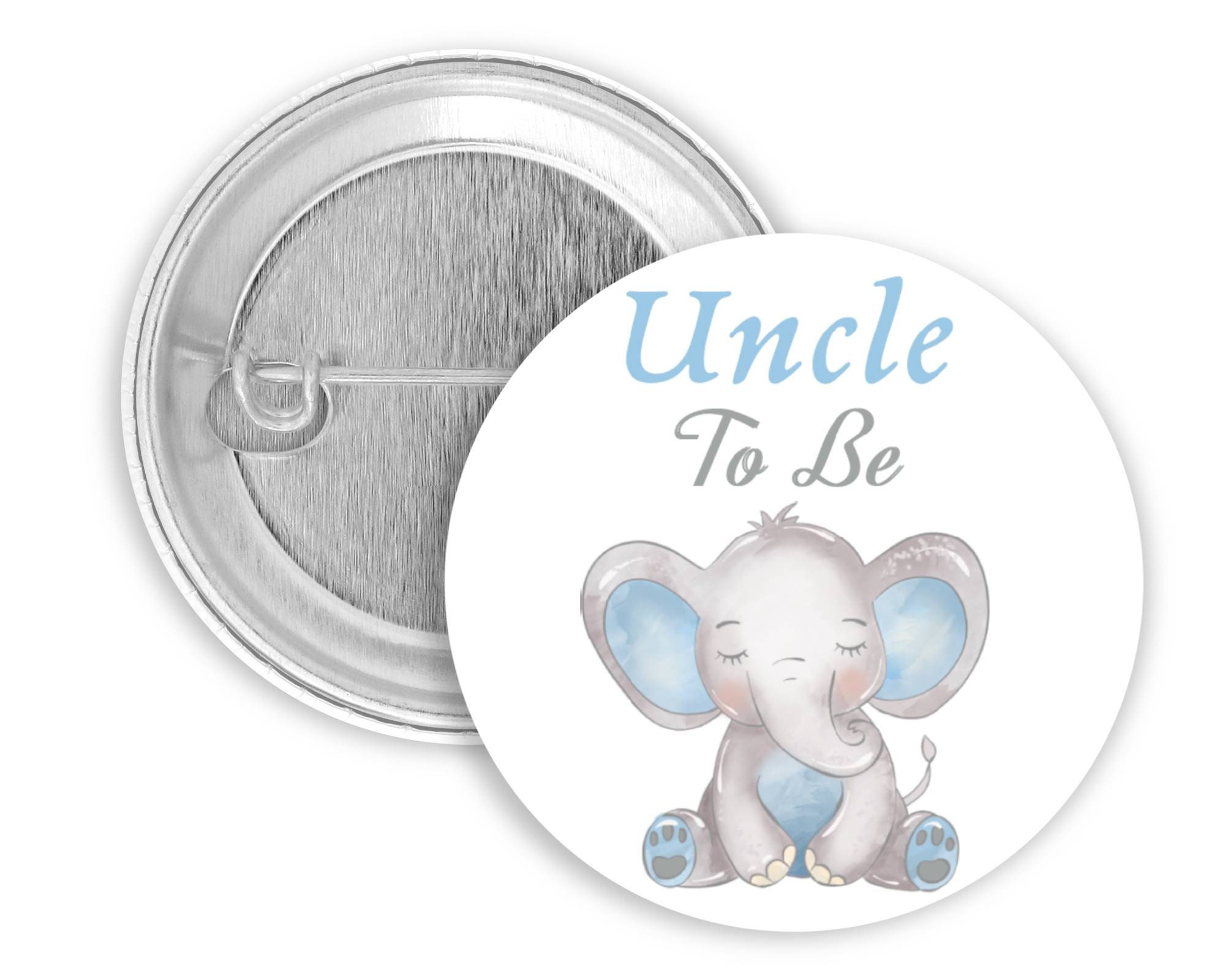 Baby Shower Pins Baby Shower Badge Gender Reveal Gift Uncle - Etsy