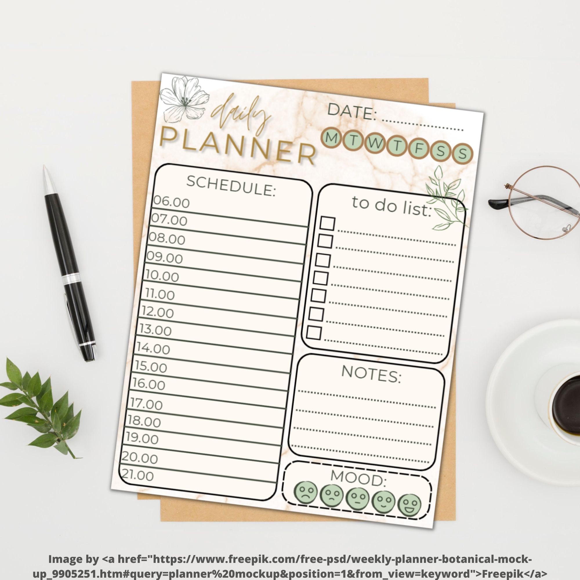 Minimalist Daily Planner Printable Template to Do List for - Etsy