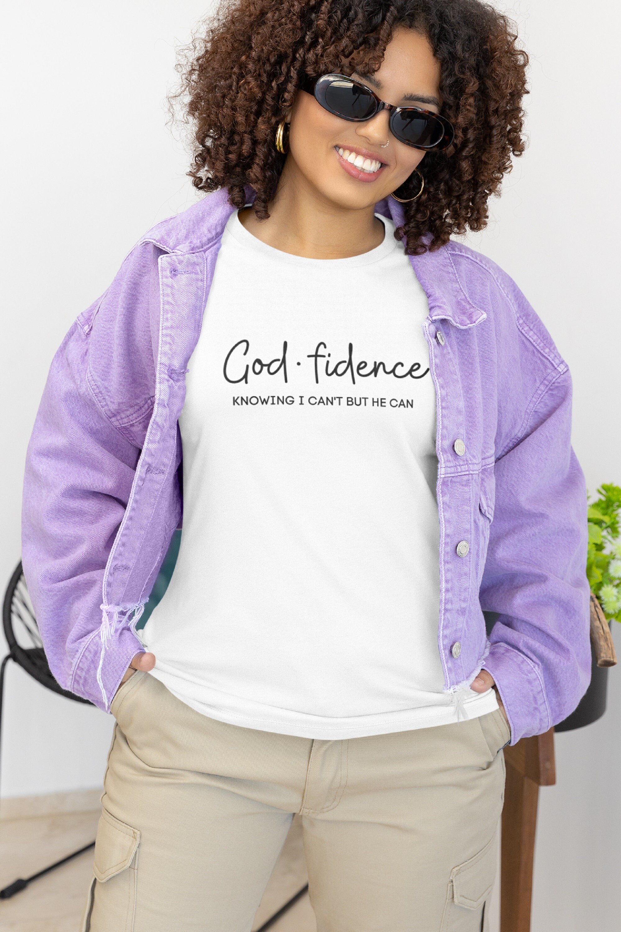 Godfidence Christian T-shirt, Religious Gift - Etsy