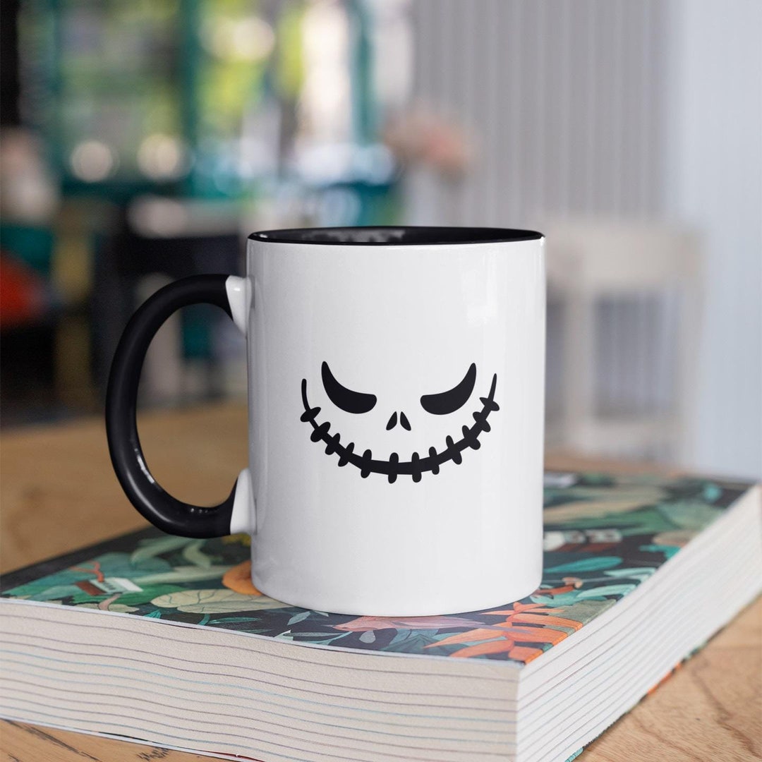 Skeleton Smile Coffee Mug, Spooky Halloween Ceramic Mug - Etsy