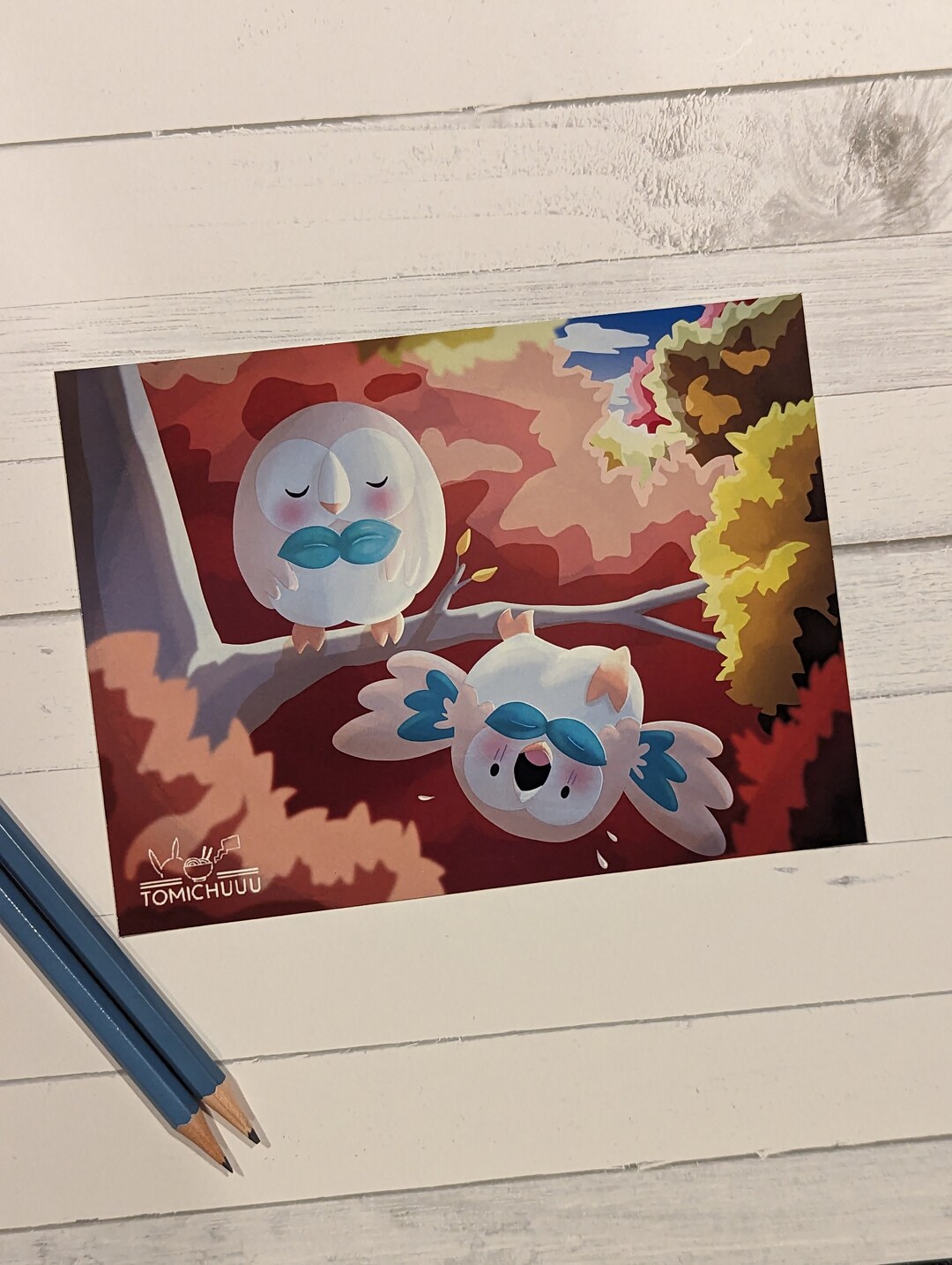 Sleeping Rowlet Pokemon Art Print Cute Pokemon Anime Video Games Owl ...