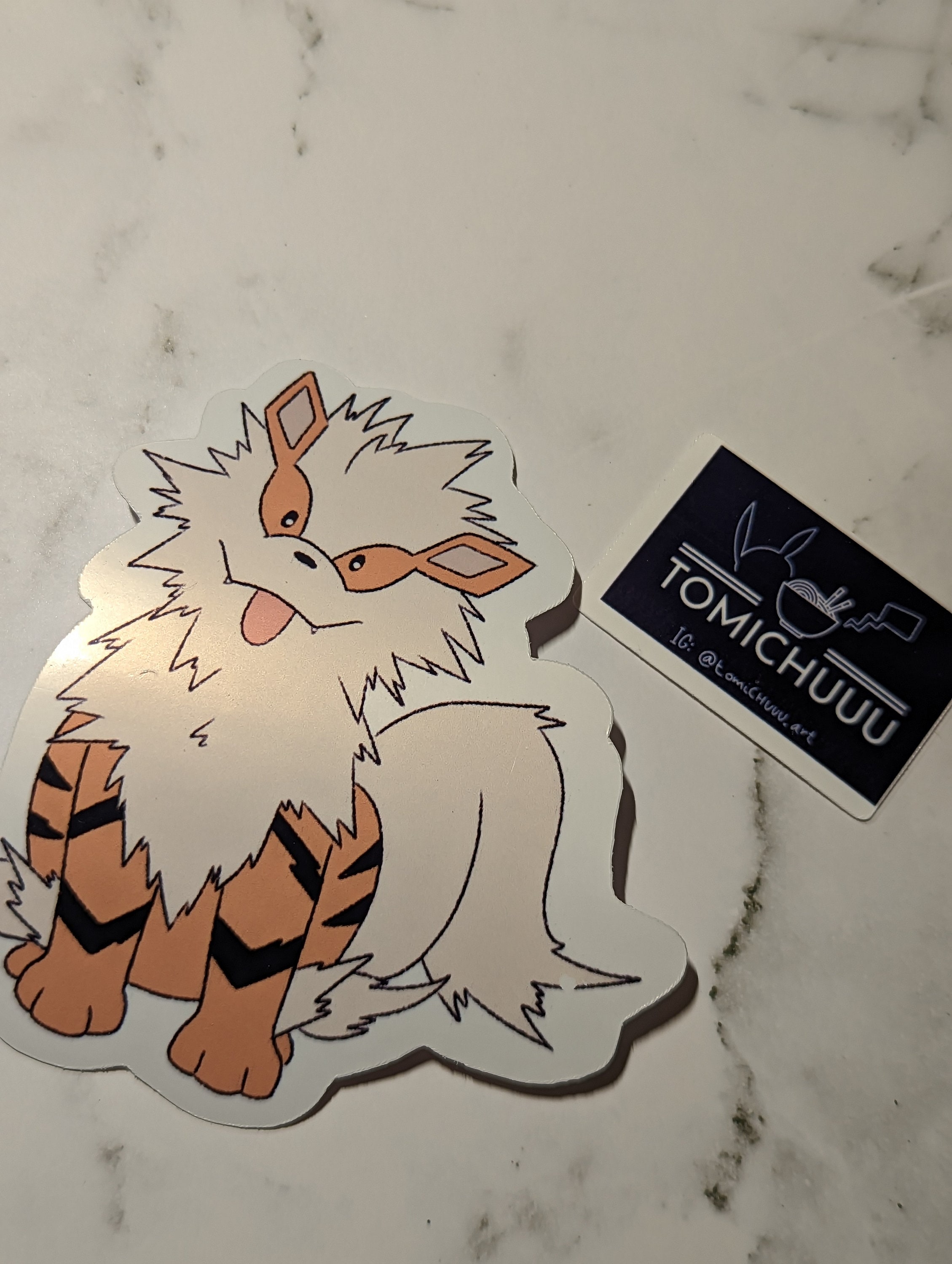 Arcanine Sticker High Quality, Original Art, Glossy, Water Resistant ...
