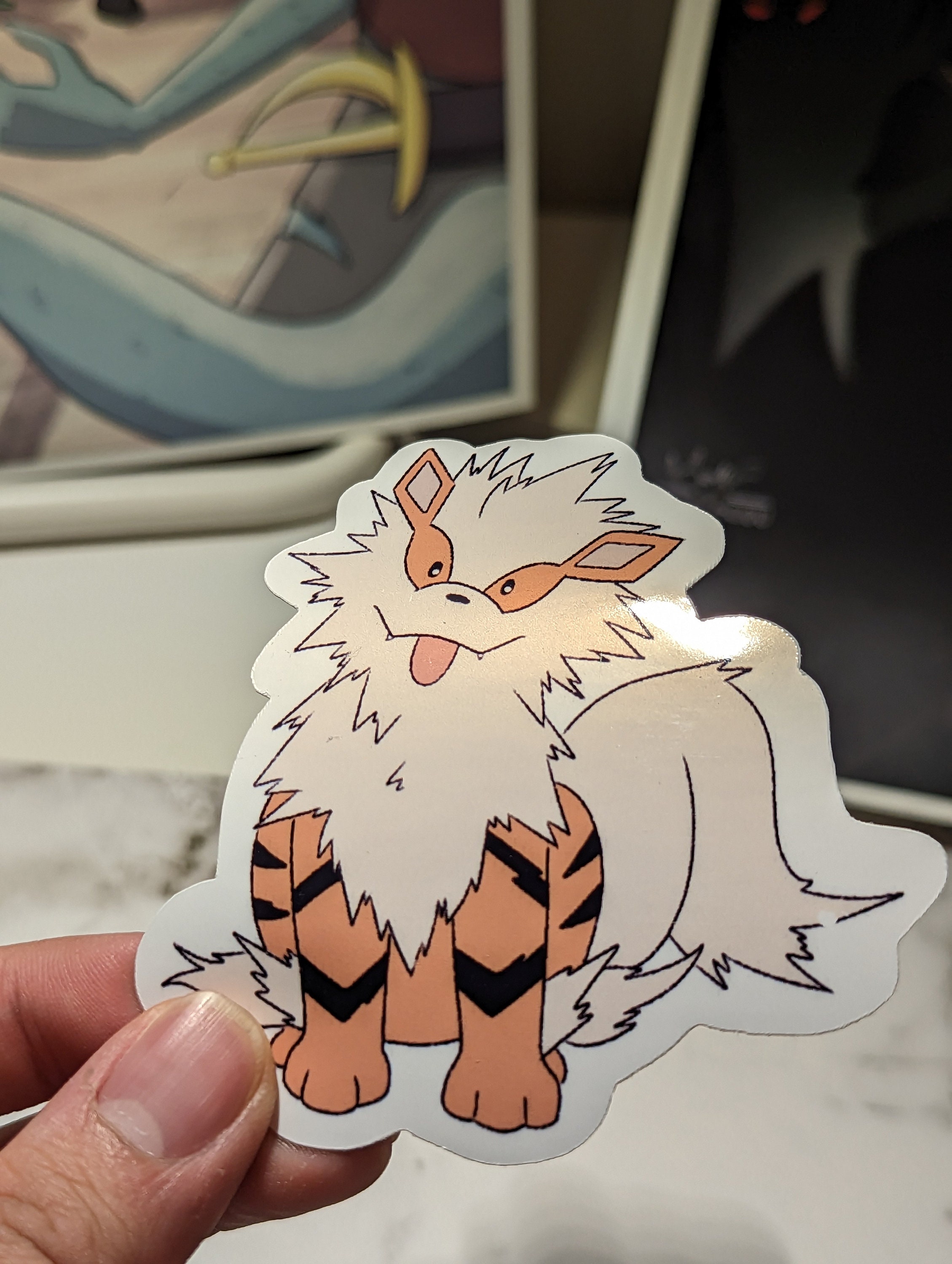 Arcanine Sticker High Quality, Original Art, Glossy, Water Resistant ...