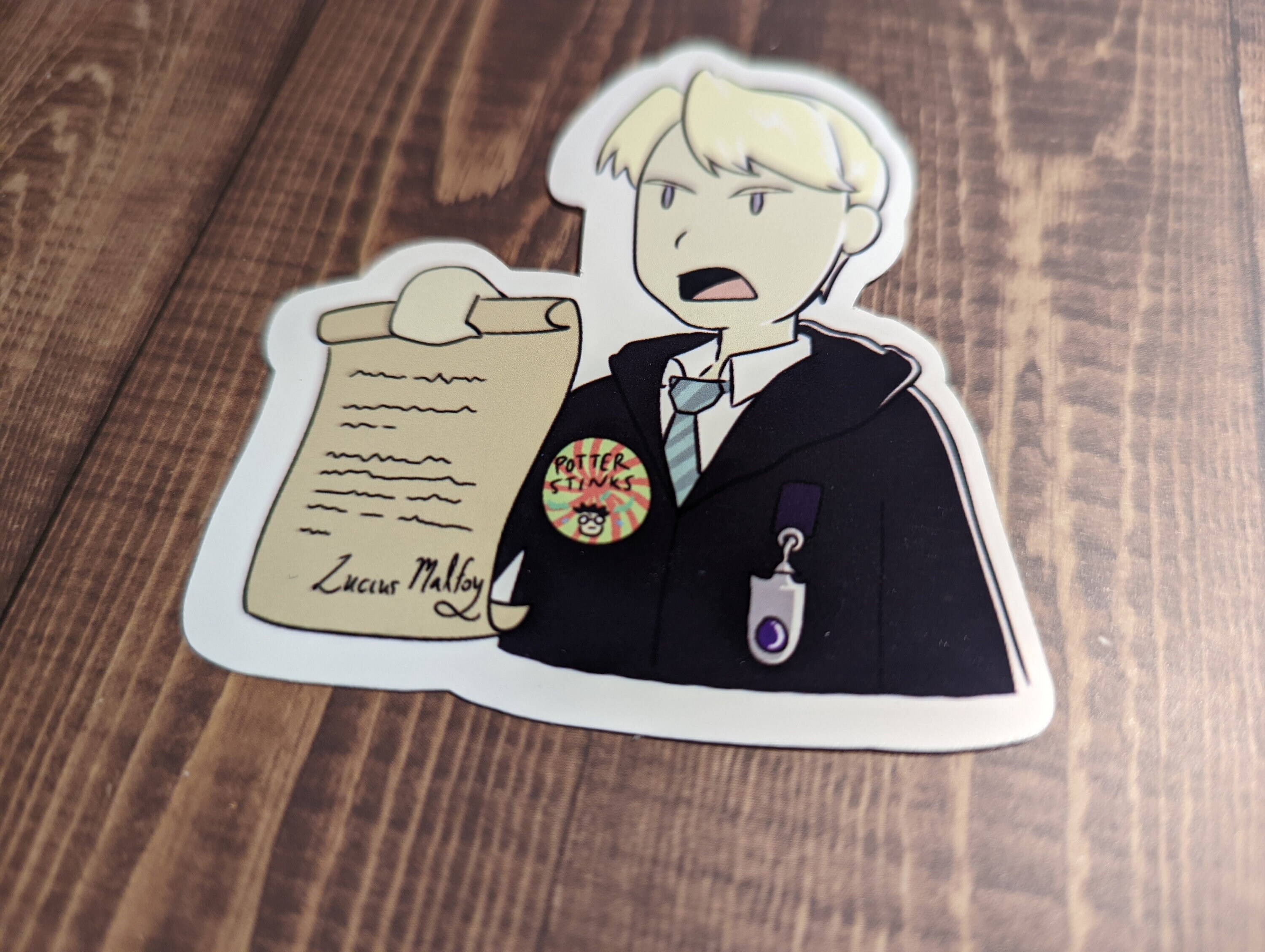 Draco Malfoy Sticker High Quality, Original Art, Glossy, Water ...