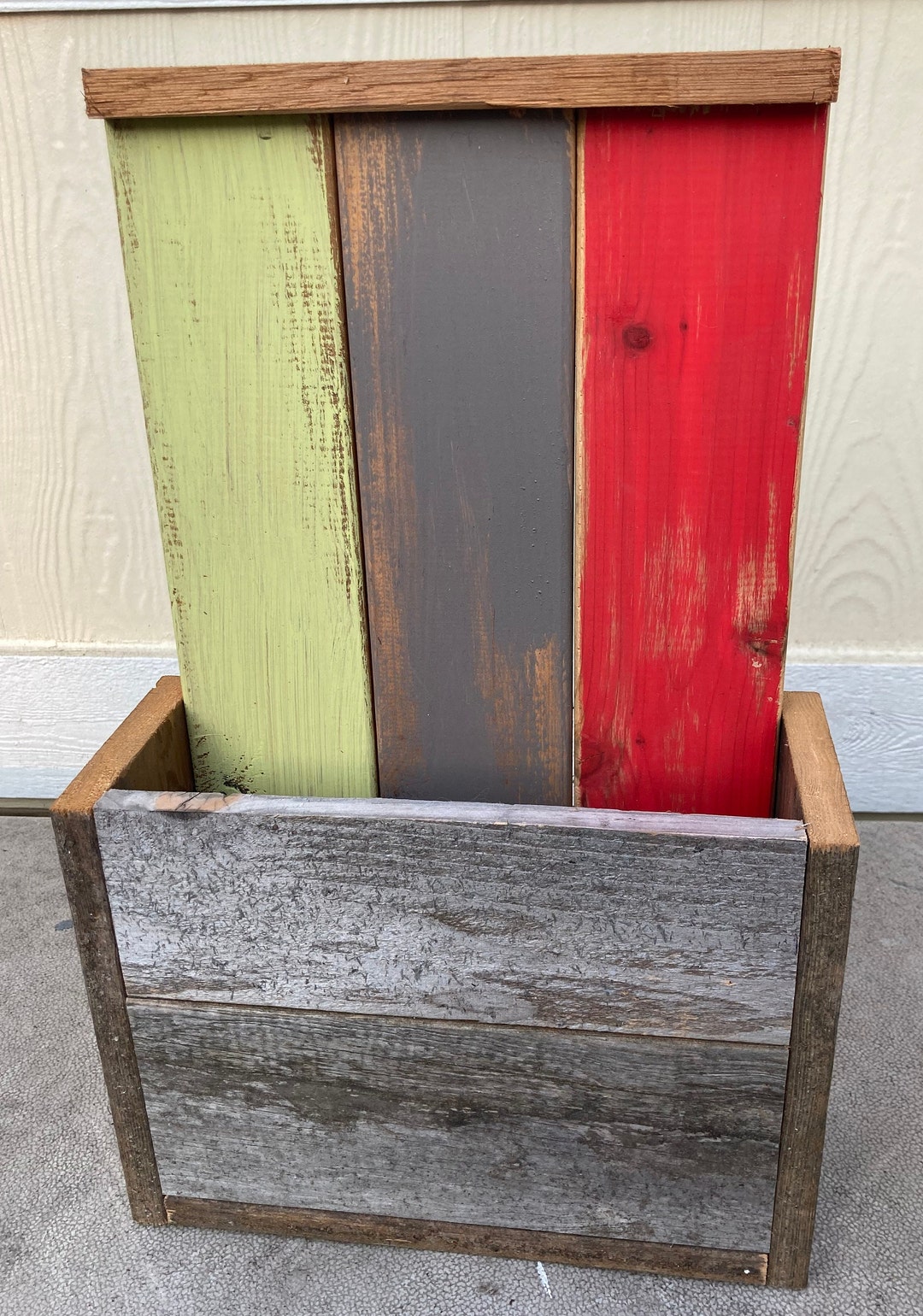 Rustic Wooden Planter Box/wall Hanging Box/garden Shed Decoration ...