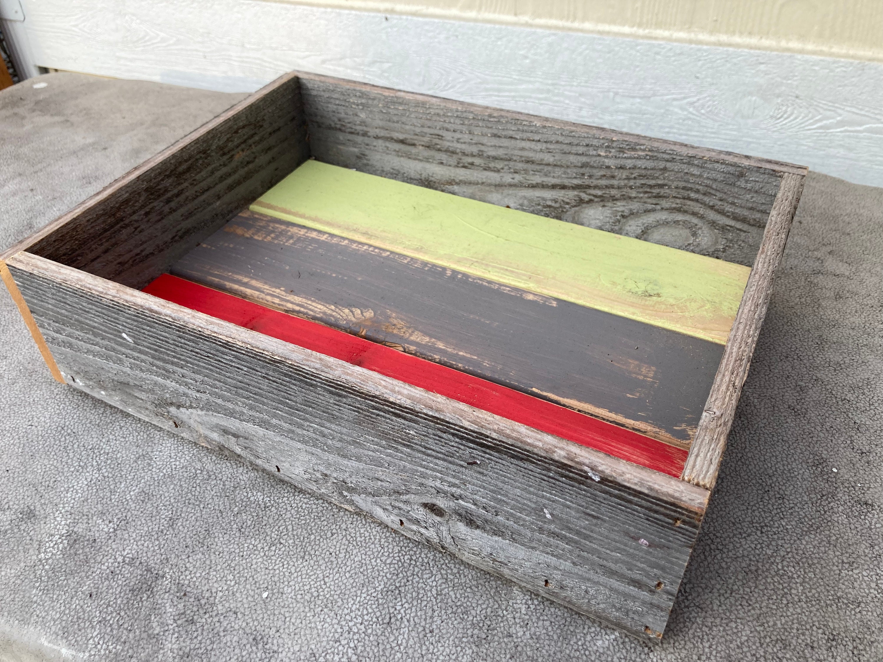 Rustic Wood Farmhouse Coffee Table/remote Holder/caddy/ottoman Tray ...