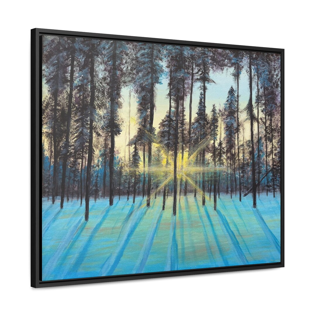 Silent Winter Sunrise Canvas Wraps, Horizontal Frame - Etsy