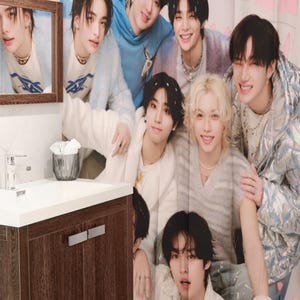 Stray Kids Shower Curtain: K-pop SKZ Merch, Korean Home Decor - Etsy