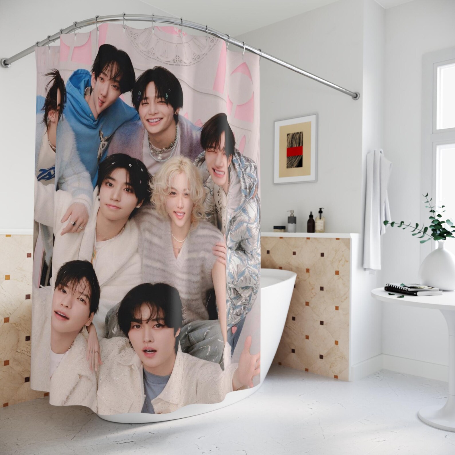 Stray Kids Shower Curtain: K-pop SKZ Merch, Korean Home Decor - Etsy