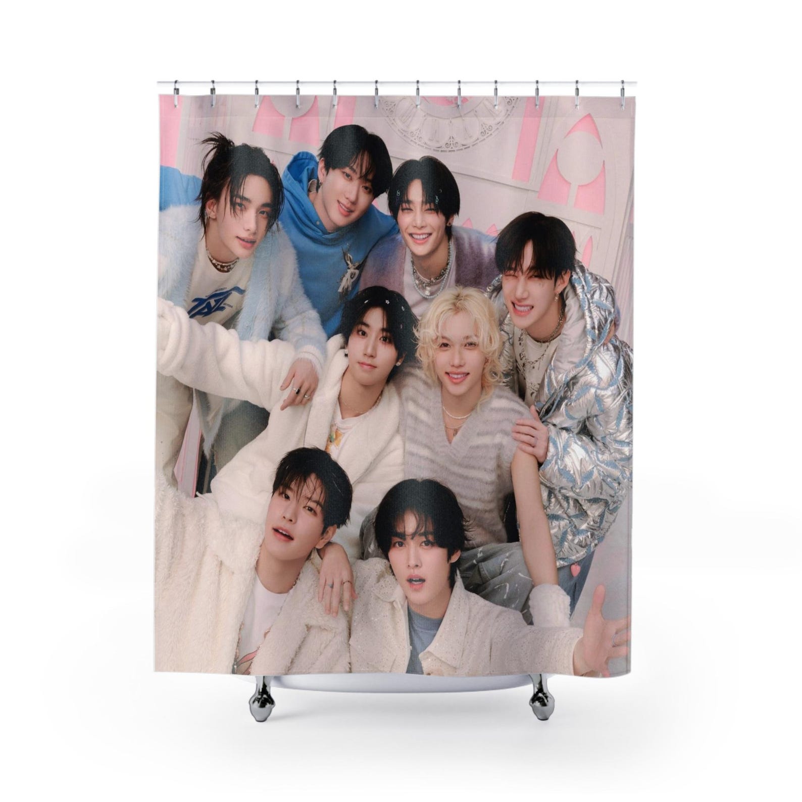 Stray Kids Shower Curtain: K-pop SKZ Merch, Korean Home Decor - Etsy