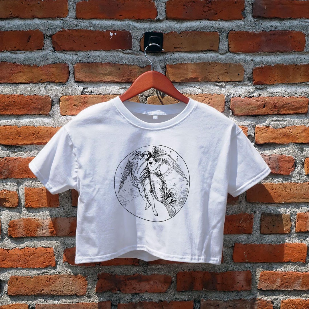 Eros & Psyche Crop Top, Angel Crop Top, Angel Cherub Graphic Tees ...
